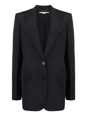 Stella McCartney Notched Lapel Single-breasted Blazer - Black