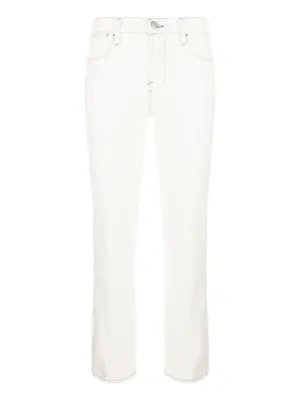 FRAME Mid-rise Slim Fit Jeans - White