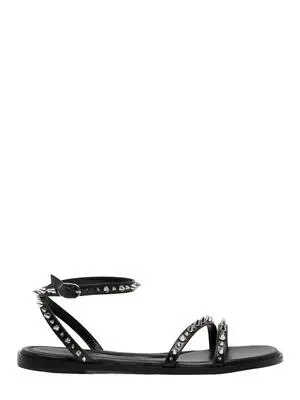 Alexander McQueen Spike-studded Leather Sandals - Black