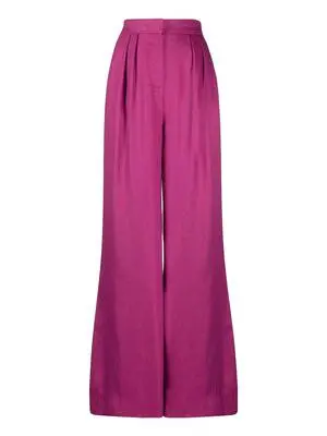 Alberta Ferretti High-waist Wide-leg Trousers - Purple
