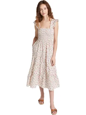 O.P.T Calypso Floral Print Midi Dress - Pink Floral