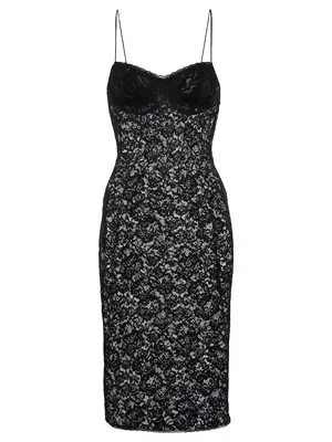 Oseree Lace Minidress - Black