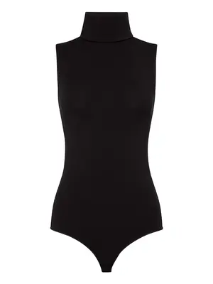 Wolford Sleeveless Turtleneck Bodysuit Black