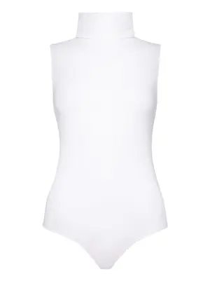 Wolford Sleeveless Turtleneck Bodysuit White