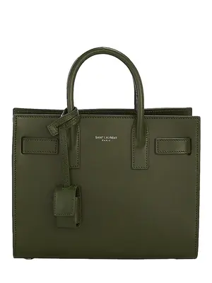 Saint Laurent Saint Laurent Nano Sac De Jour Leather Satchel Dark Pine