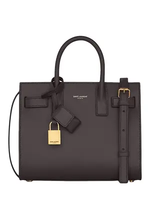 Saint Laurent Saint Laurent Nano Sac De Jour Leather Satchel Storm
