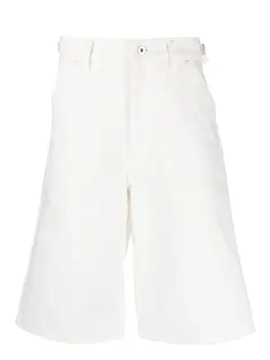 JIL SANDER High-waisted A-line Bermuda Shorts - White