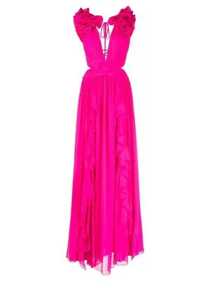 PatBO Ruffled Maxi Dress - Pink