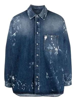 MARTINE ROSE Painter-wash Denim Shirt