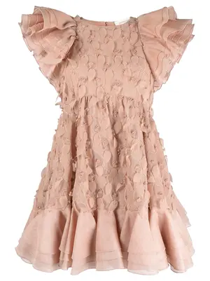Zimmermann Dancer Frill-trim Mini Dress - Pink
