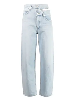 AGOLDE High-waisted Straight-leg Jeans - Blue