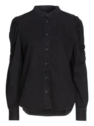 FRAME FRAME Frankie Gathered Denim Blouse