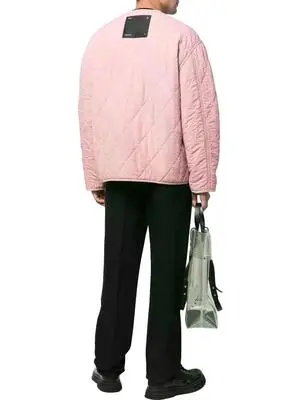 OAMC Quilted V-neck Button-up Jacket - Pink