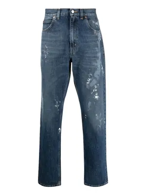 Martine Rose Painter-wash Straight Jeans - Blue