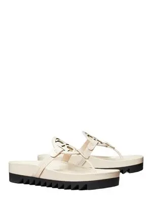 Tory Burch Tory Burch Miller Cloud Lug Sandal New Cream/perfect Black