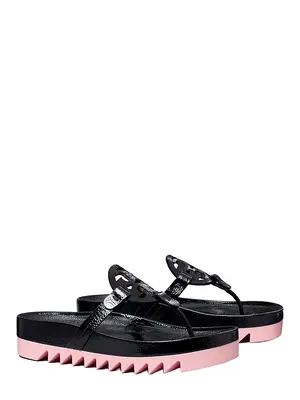 Tory Burch Tory Burch Miller Cloud Lug Sandal Perfect Black/petunia