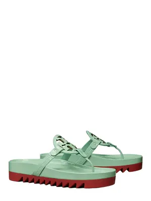 Tory Burch Tory Burch Miller Cloud Lug Sandal Sea Wind/red