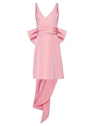 Carolina Herrera Nicola Silk Bow Minidress Blush
