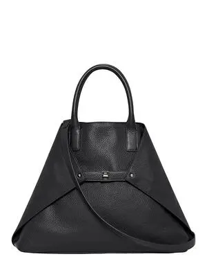 Akris Ai Cervo Medium Shopper Tote Bag - Black