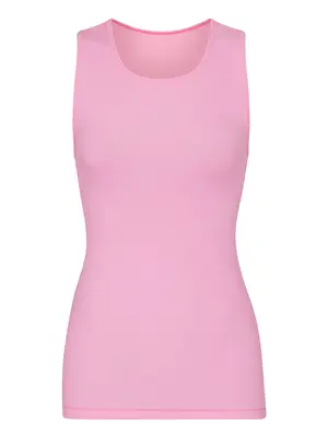 SKIMS SKIMS Cotton Rib Long Tank Bubble Gum