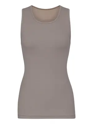 SKIMS SKIMS Cotton Rib Long Tank Gray