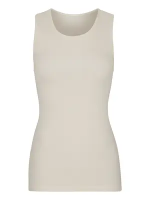 SKIMS SKIMS Cotton Rib Long Tank White