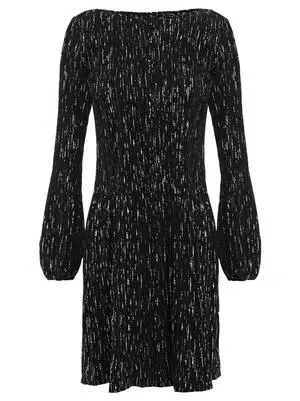 MAJE Maje Embellished Plissé Crepe Mini Dress