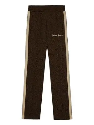 Palm Angels Leopard-jacquard Track Pants - Brown