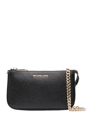 Michael Kors Jet Set Pebbled Leather Tote - Black