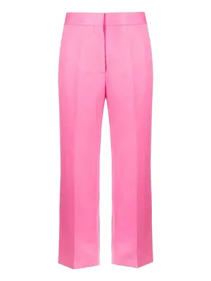 MSGM Cropped Tailored Trousers - Pink