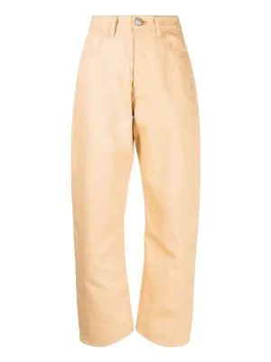 JIL SANDER High-waisted Tapered Jeans - Neutrals