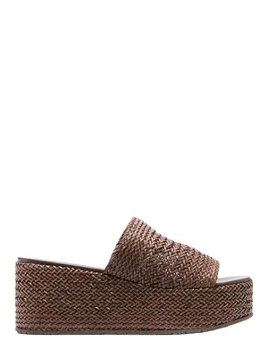CASADEI Casadei Interwoven Platform Wedge Sandals