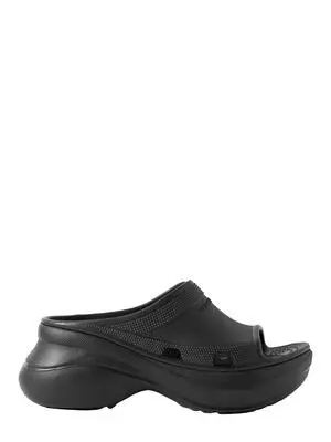 Balenciaga Crocs Pool Perforated Slides - Black