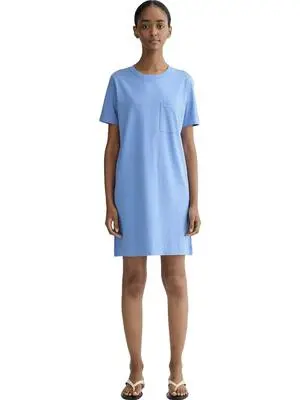 Everlane Organic Cotton T-shirt Dress - Blue Opal