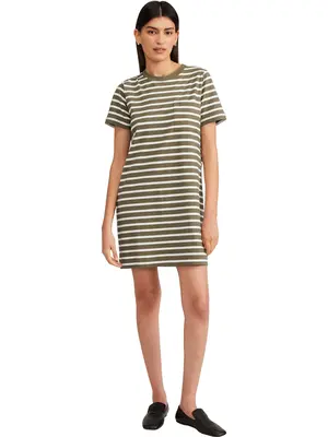 Everlane Everlane Organic Cotton T-Shirt Dress Olive/canvas Tan