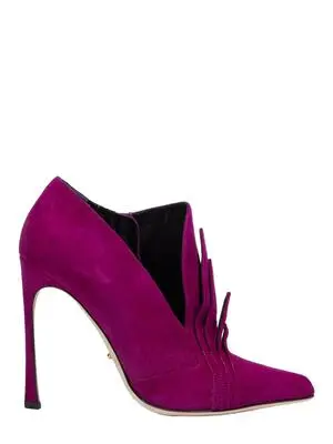 SERGIO ROSSI Layered Suede Ankle Boots - Violet