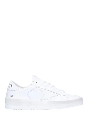 GOLDEN GOOSE Stardan Logo-print Leather Low-top Trainers - White