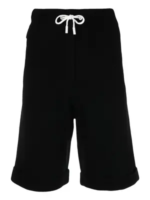 Max & Moi Rib-knit Merino Blend Shorts - Black