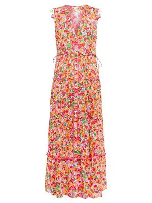 Poupette St Barth Ivy Tiered Maxi Dress - Orange