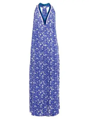 Poupette St Barth Nava Floral Maxi Dress - Blue