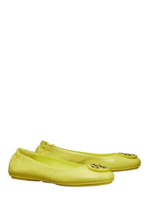 Tory Burch Tory Burch Minnie Travel Ballet Flats Blazing Yellow