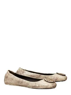 Tory Burch Minnie Travel Ballet Flats - Cream Roccia