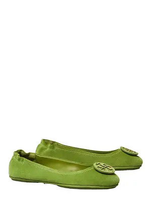 Tory Burch Tory Burch Minnie Travel Ballet Flats Green/ Green