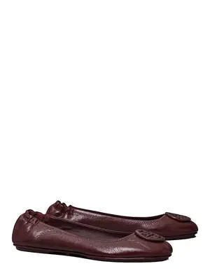 Tory Burch Tory Burch Minnie Travel Ballet Flats Plum