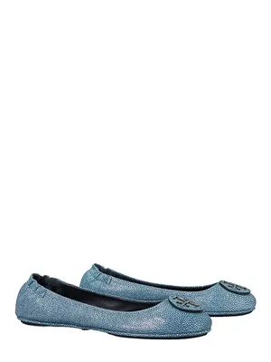 Tory Burch Tory Burch Minnie Travel Ballet Flats Razza Blue