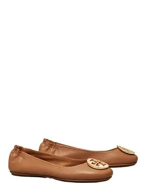 Tory Burch Tory Burch Minnie Travel Ballet Flats Royal Tan/gold