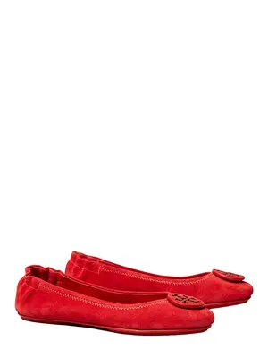 Tory Burch Tory Burch Minnie Travel Ballet Flats Ruby Red