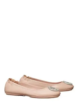 Tory Burch Tory Burch Minnie Travel Ballet Flats Shell Pink
