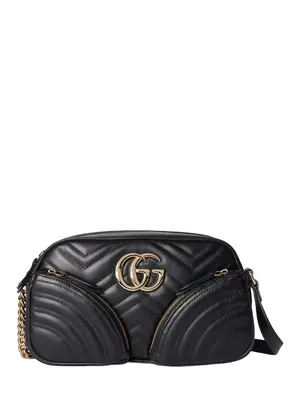 Gucci GG Marmont Small Shoulder Bag Black Leather