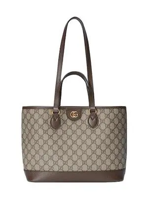 Gucci Ophidia Large Tote Bag GG Canvas Beige And Ebony Supreme